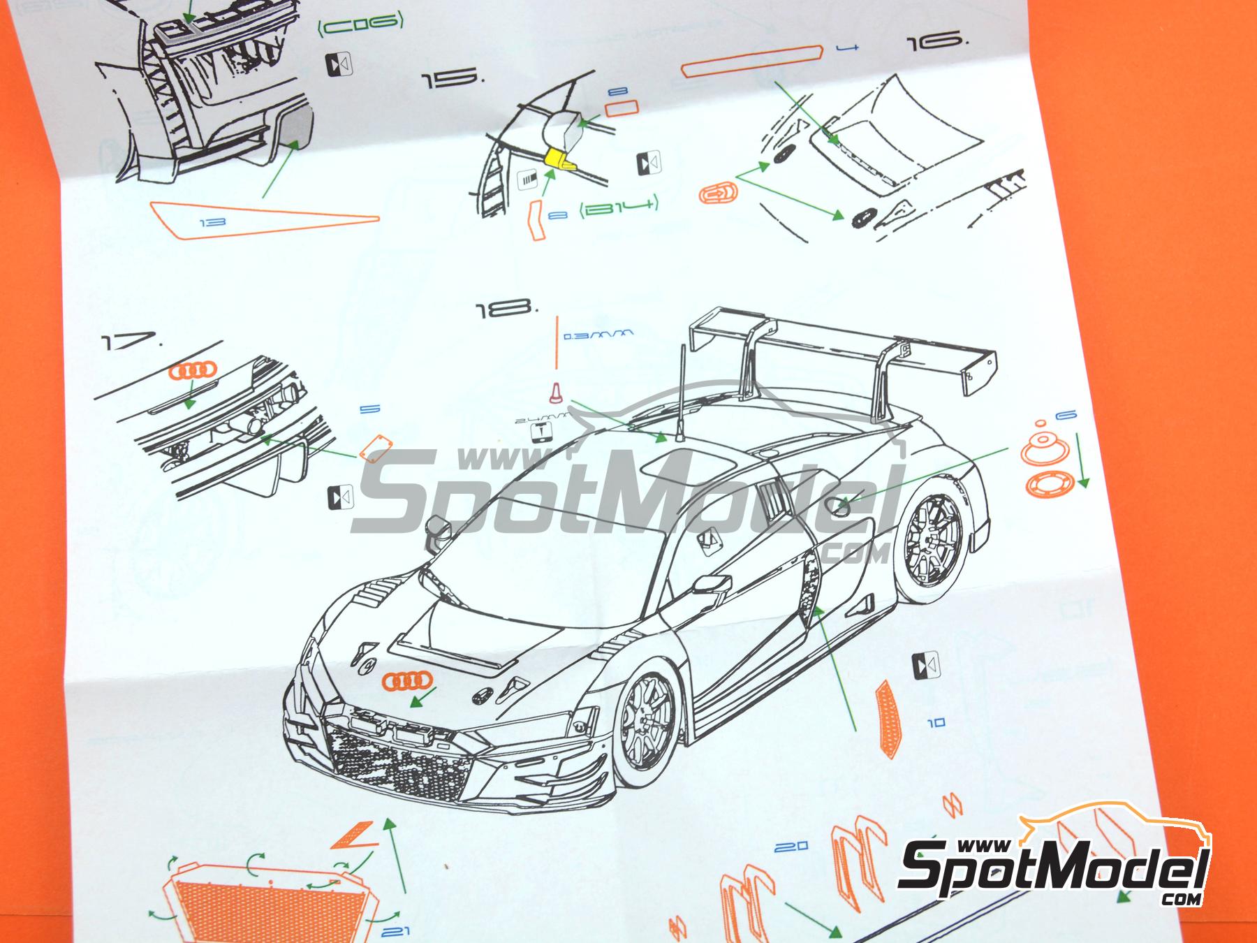 ScaleLab 24 SL02-035: Detail up set 1/24 scale - Audi R8 LMS Evo - for Nunu references PN24026 ...